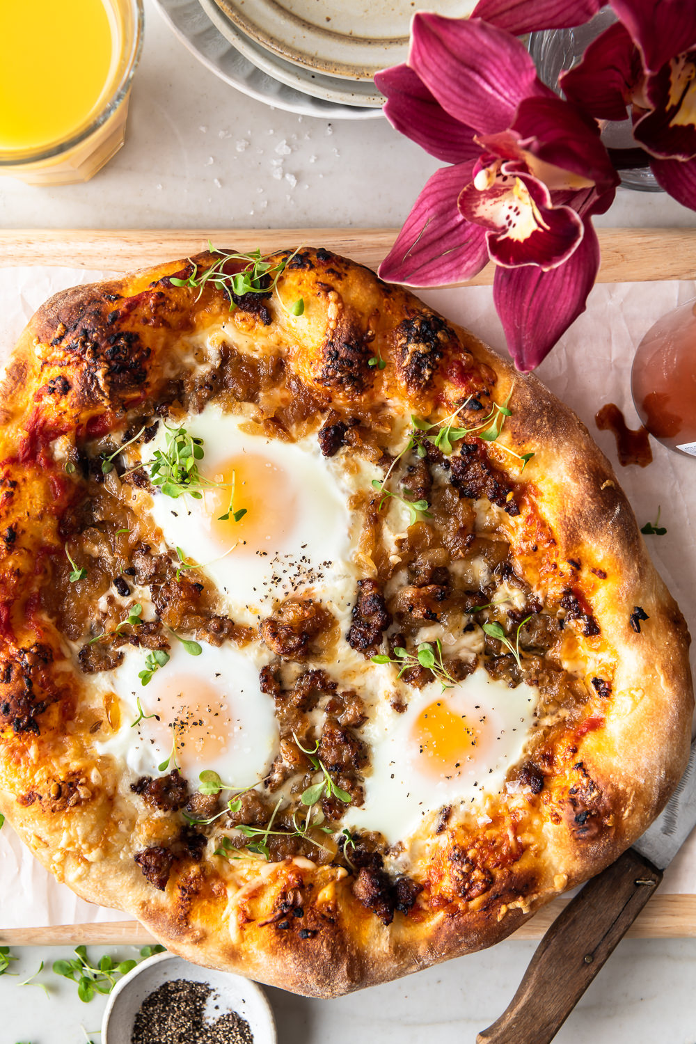 sausage breakfast pizza | With Spice